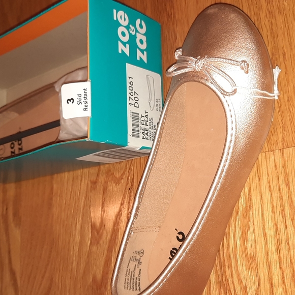 Zoe & Zac | Shoes | New Rose Gold Ballet Flats Sz 3 | Poshmark